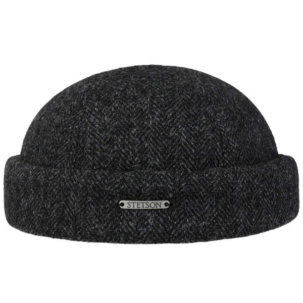 Stetson Herringbone Wool Docker Hat - Natural Man