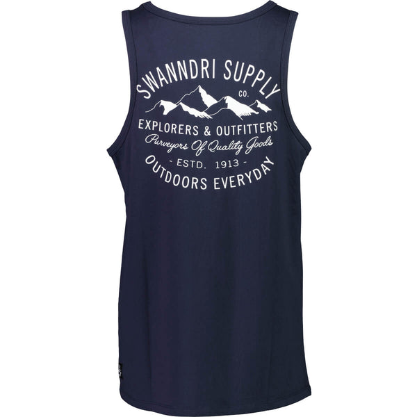 Swanndri Men's Old Ties Singlet Navy/White - Natural Man