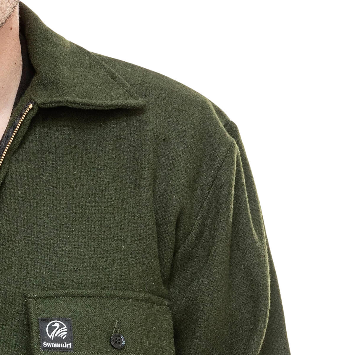 Swanndri Men's Ranger Wool Zip Front Bushshirt - Natural Man